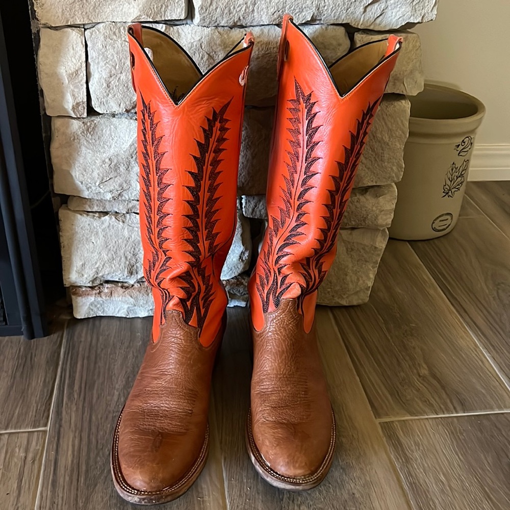 Custom Bull Hide Boots With 13 Inch Tops - Gem